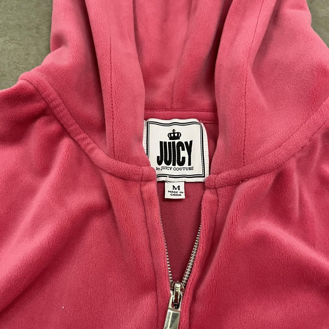 Vintage juicy couture pink velour zip up hoodie.... - Depop