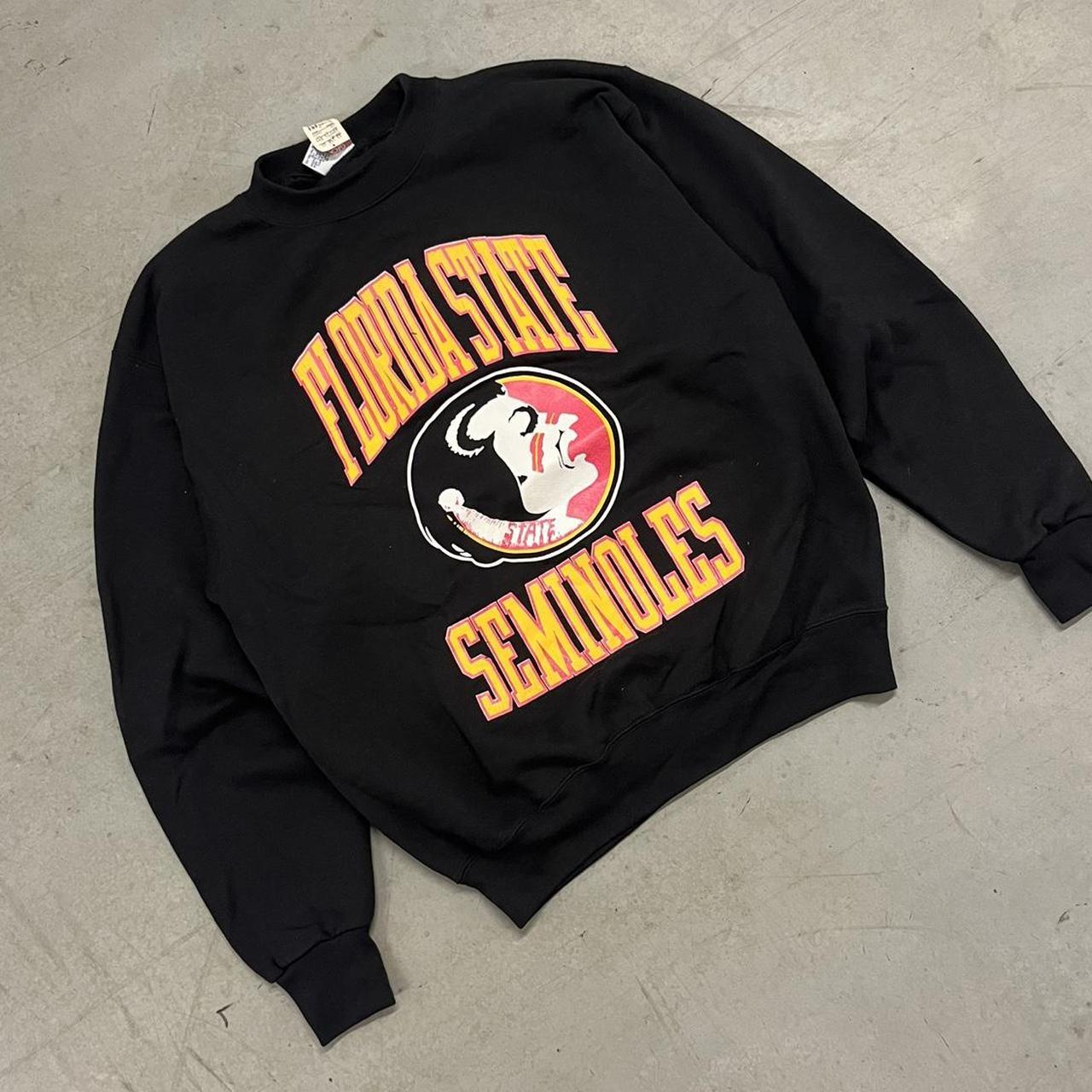 Vintage 90s Florida State Seminoles graphic crewneck... - Depop