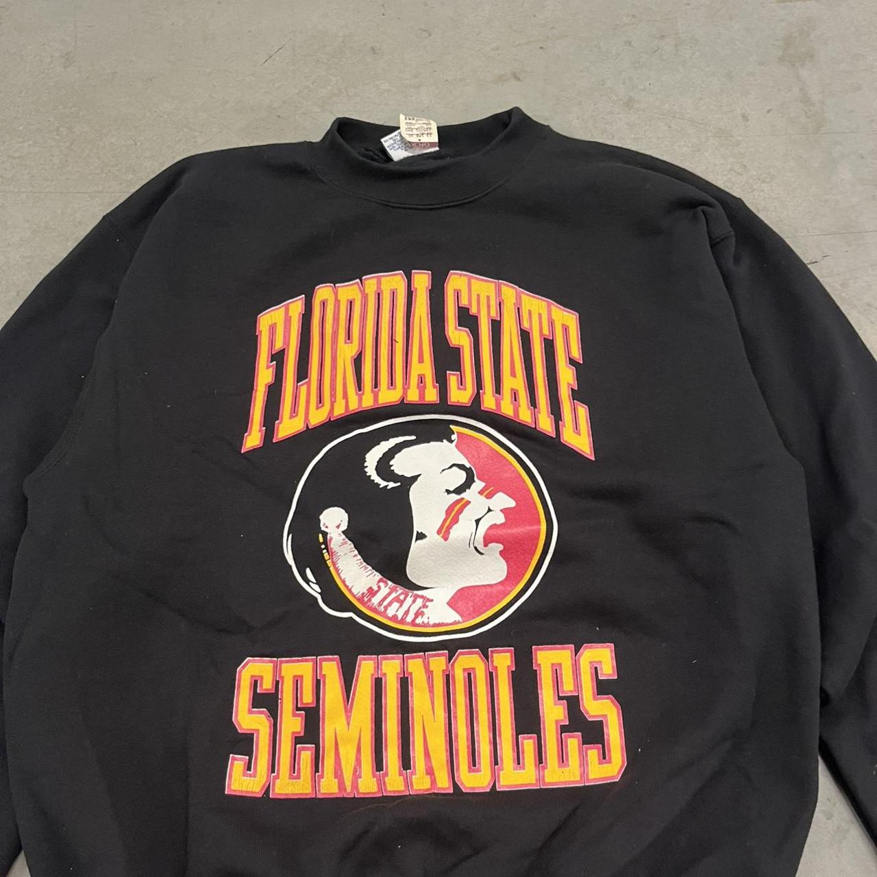Vintage 90s Florida State Seminoles graphic crewneck... - Depop