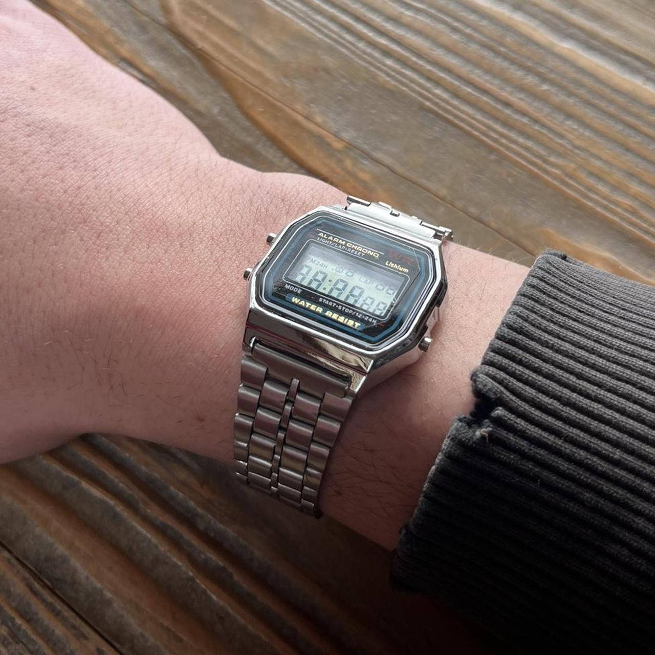 Vintage style metal digital watch. Brand new and... - Depop