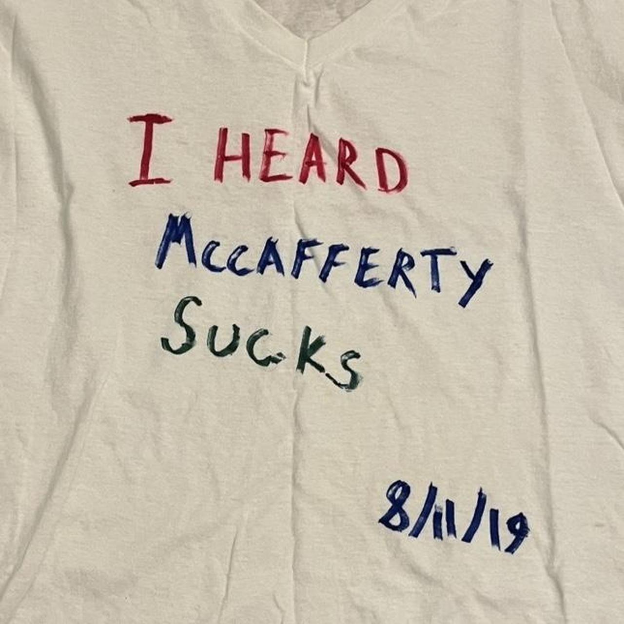 mccafferty shirt .. size large. merch from the date... - Depop