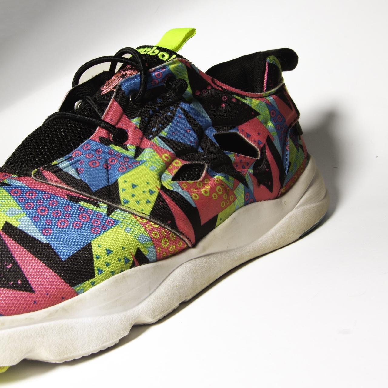 Multicolored Reeboks Worn a few times, good shape... - Depop