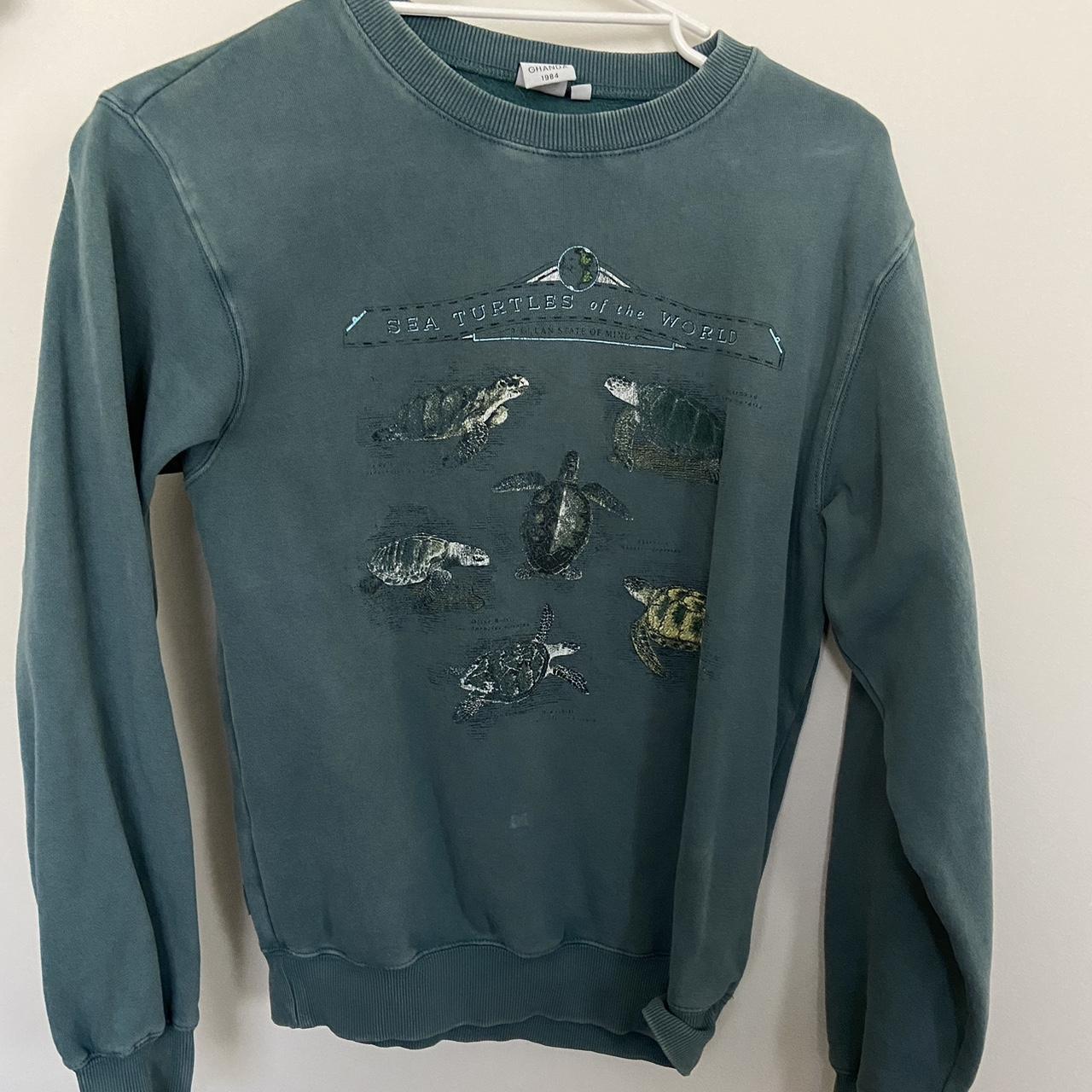 Ghanda graphic sweatshirt ‘sea turtles of the... - Depop
