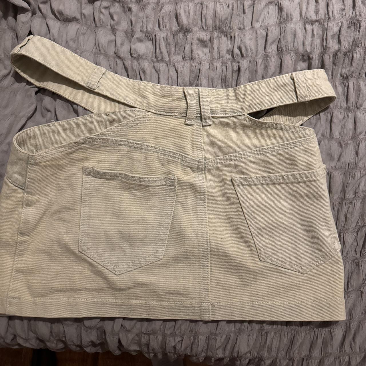 PLT distressed mini skirt size 8 worn once - Depop