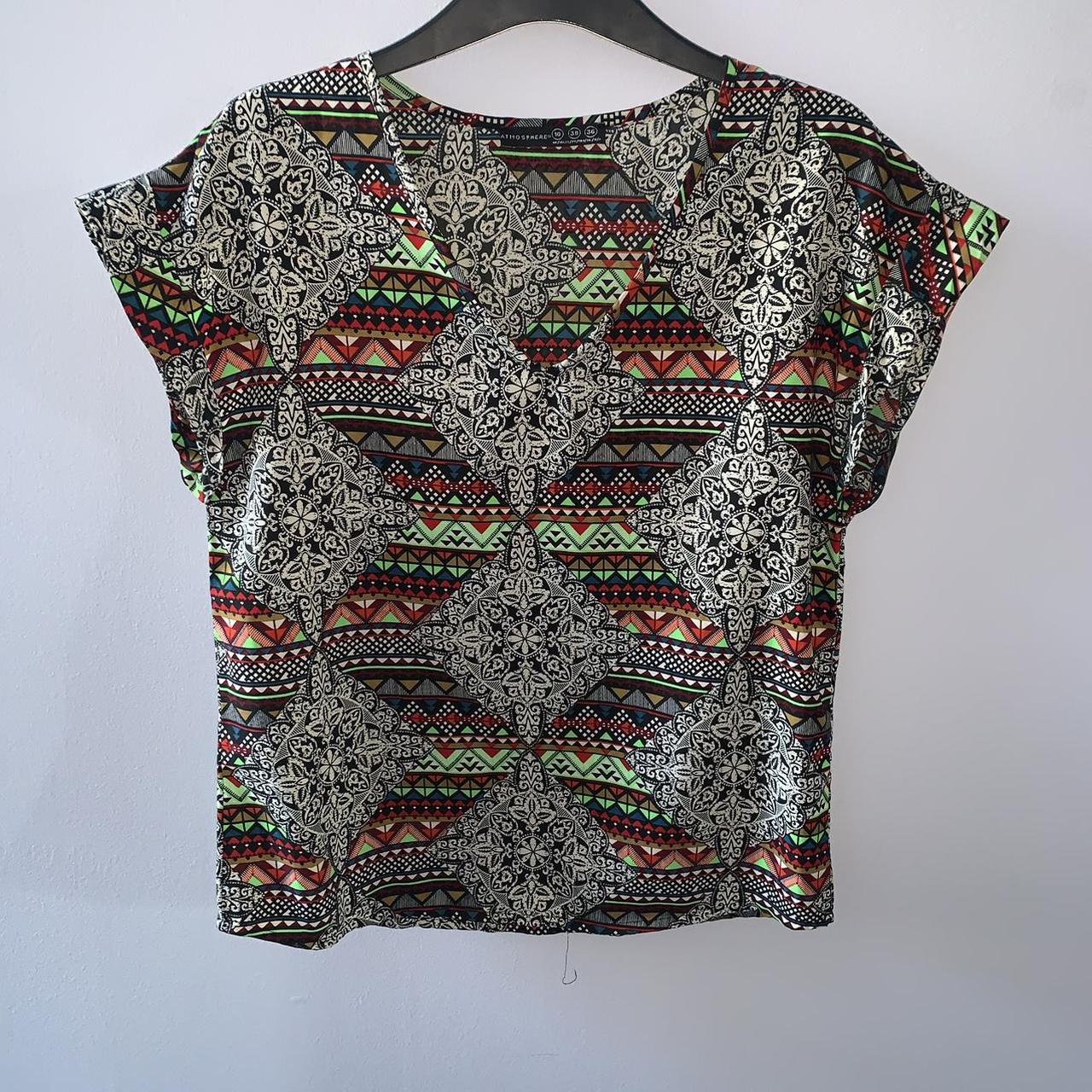 Bright multi coloured Aztec pattern top. Primark... - Depop
