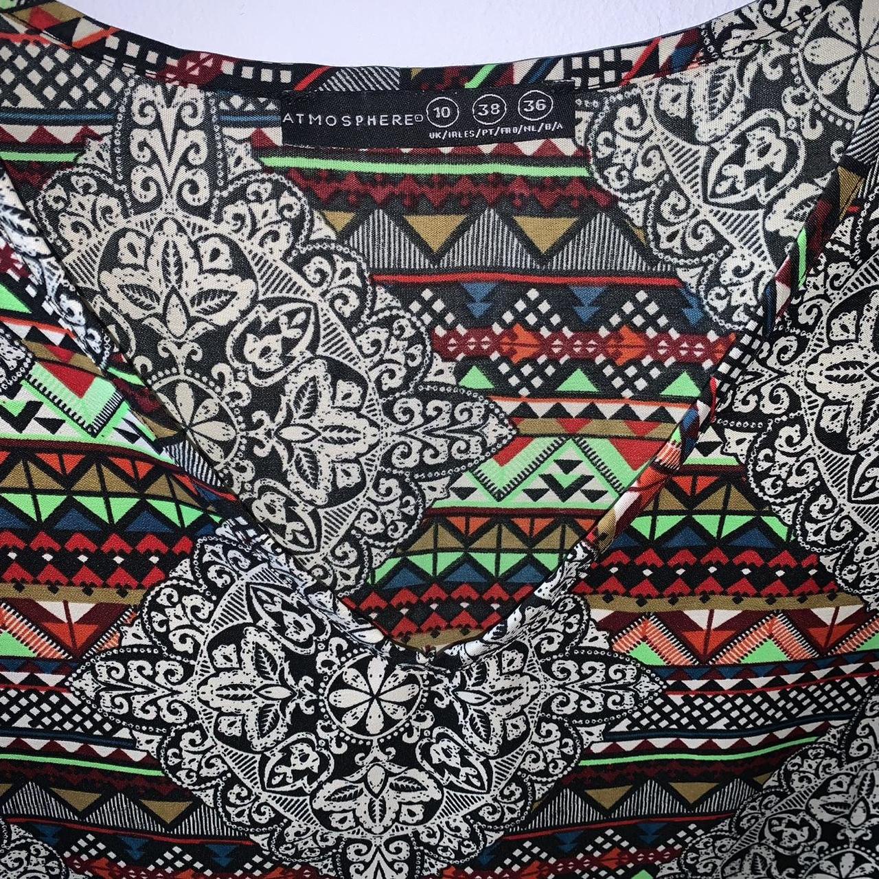 Bright multi coloured Aztec pattern top. Primark... - Depop