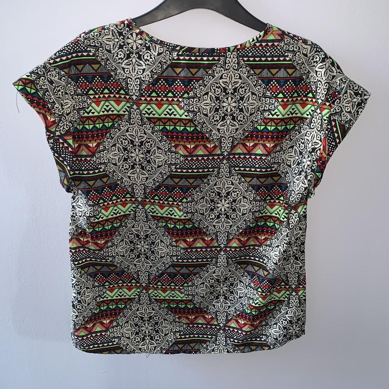 Bright multi coloured Aztec pattern top. Primark... - Depop