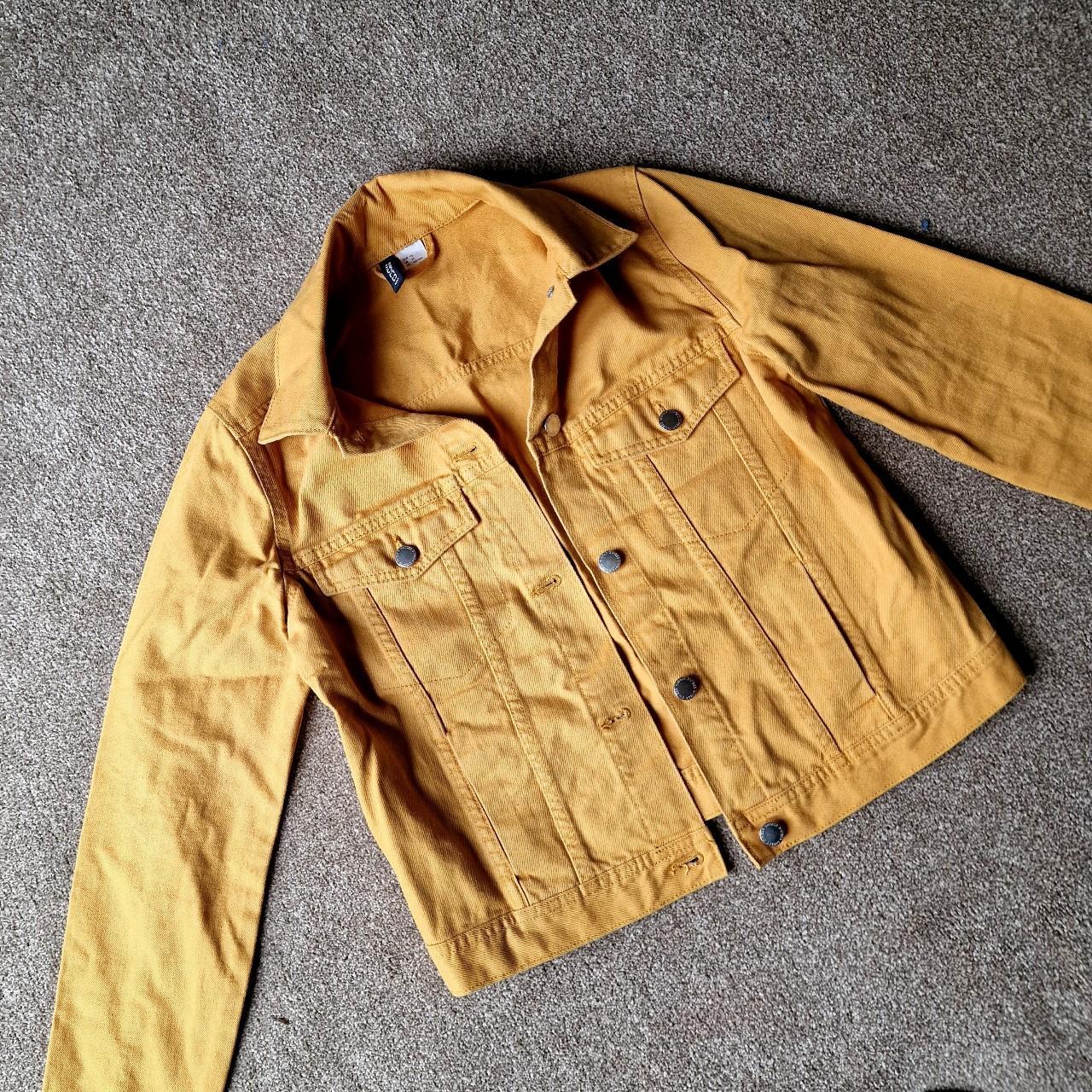 Mustard denim jacket from H&M Worn once in new... - Depop