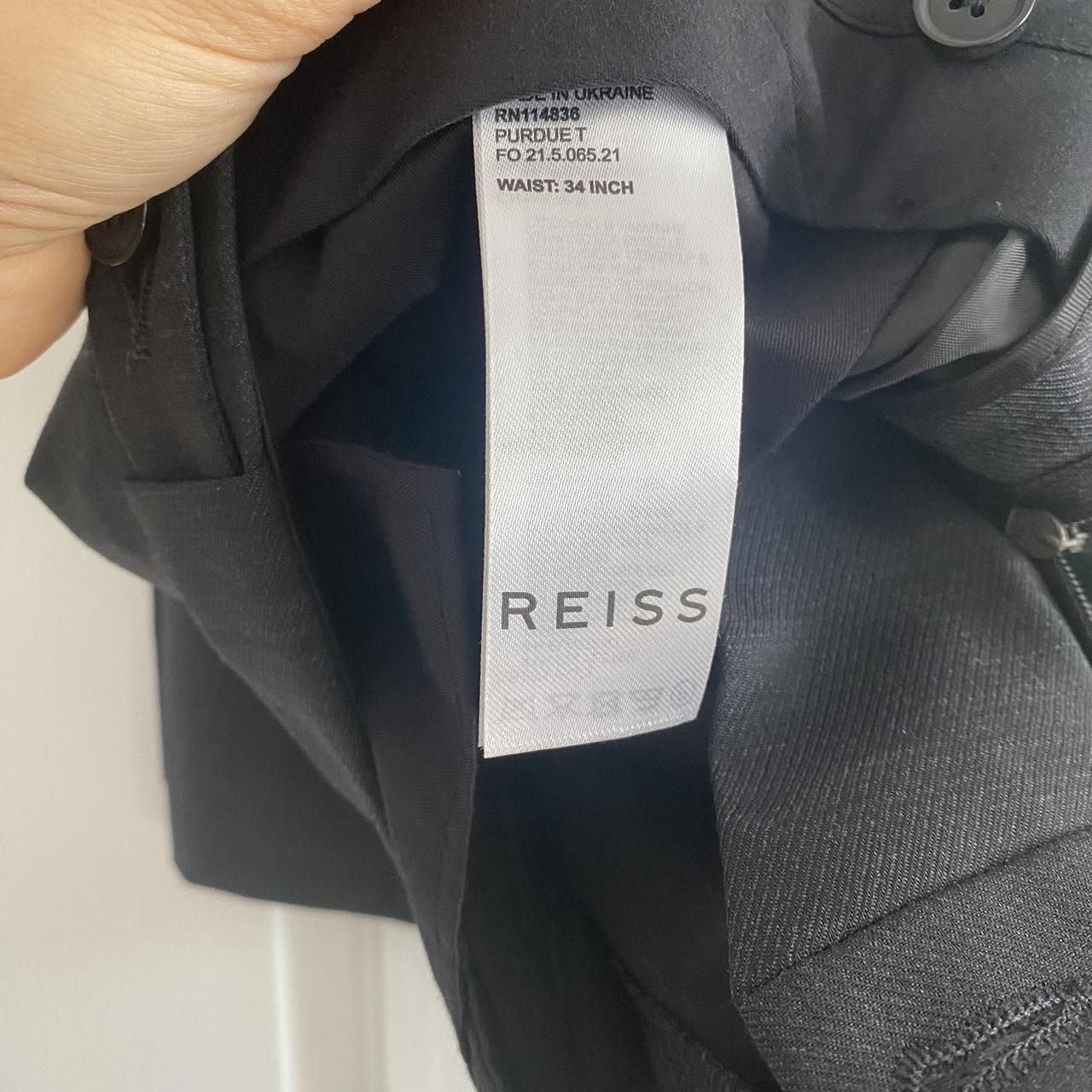 Reiss Men's Grey Tailored-trousers | Depop