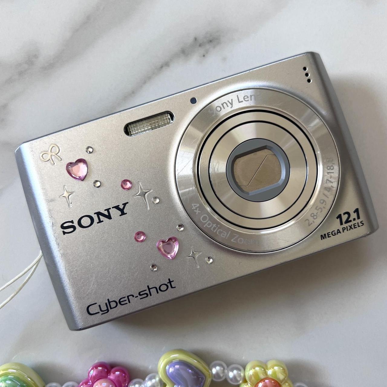 cute lil silver Pinterest aesthetic Sony Cybershot... - Depop