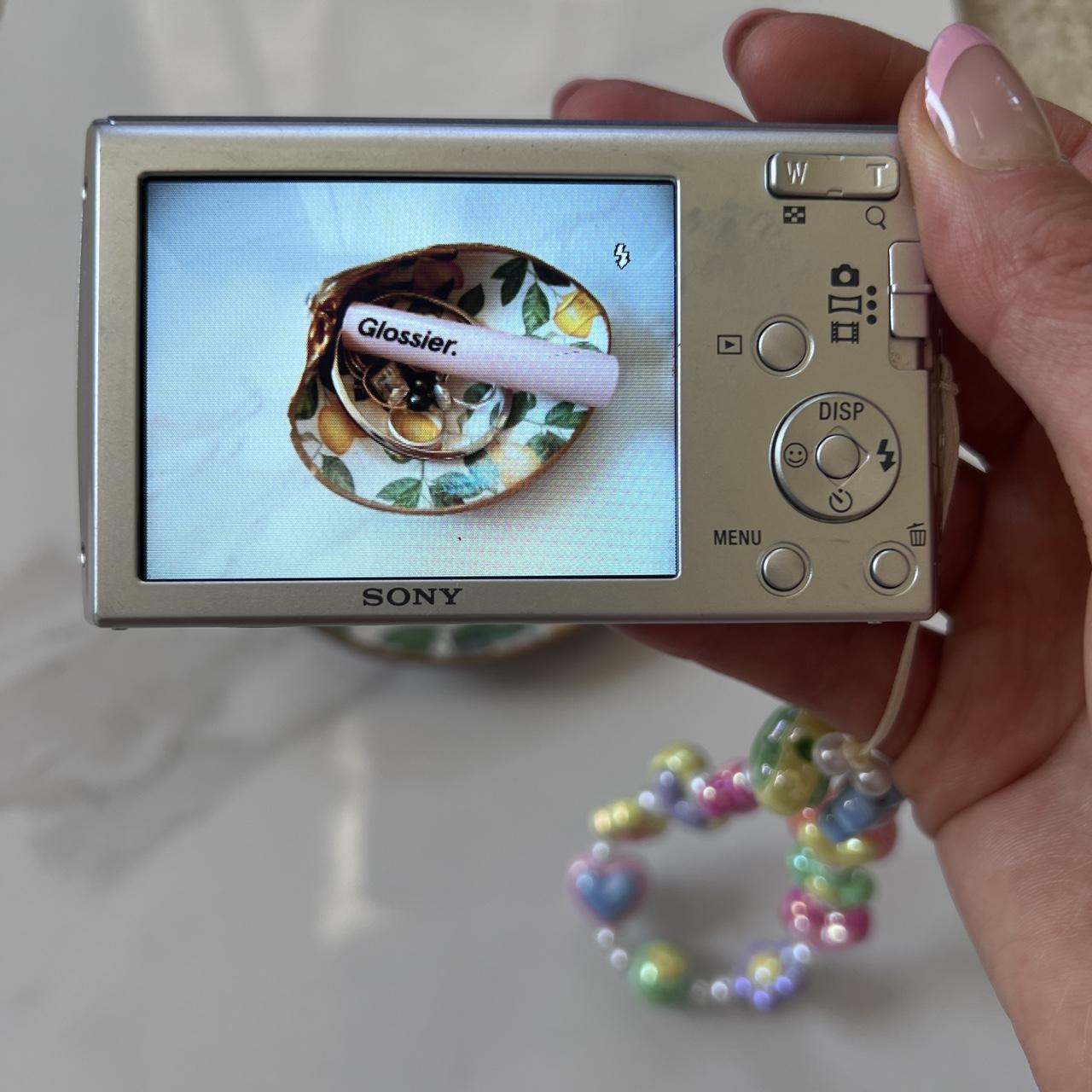 cute lil silver Pinterest aesthetic Sony Cybershot... - Depop