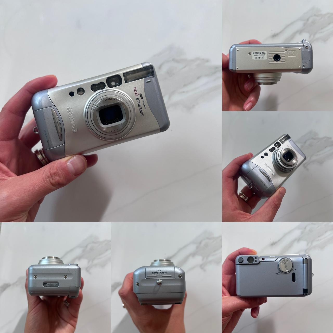 The cutest baby blue & silver Canon Sureshot 130u II... - Depop