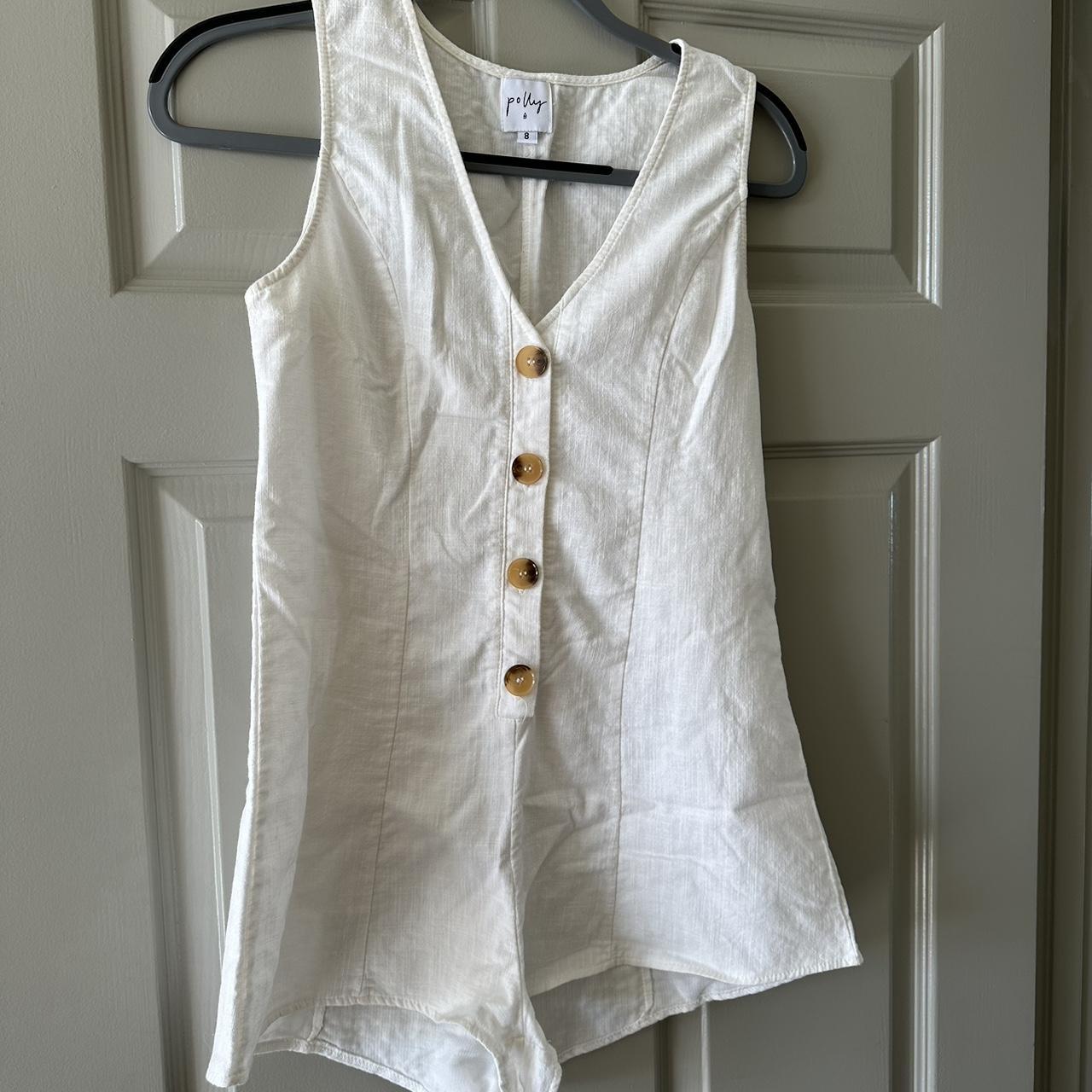 Princess Polly White Romper Can be dressed up or... - Depop