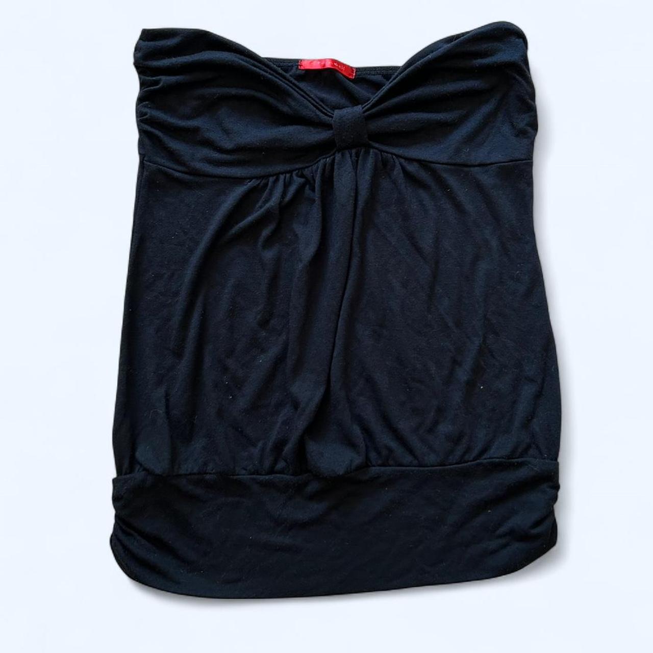 🖤 Black scrunch front y2k Tube Top 🖤 Super cute &... | Depop