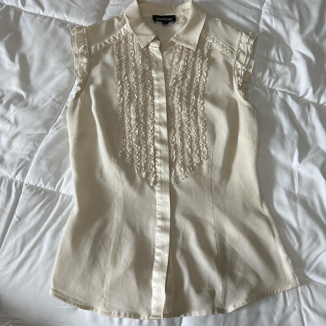 S bebe blouse will hug your body but not tightly - Depop