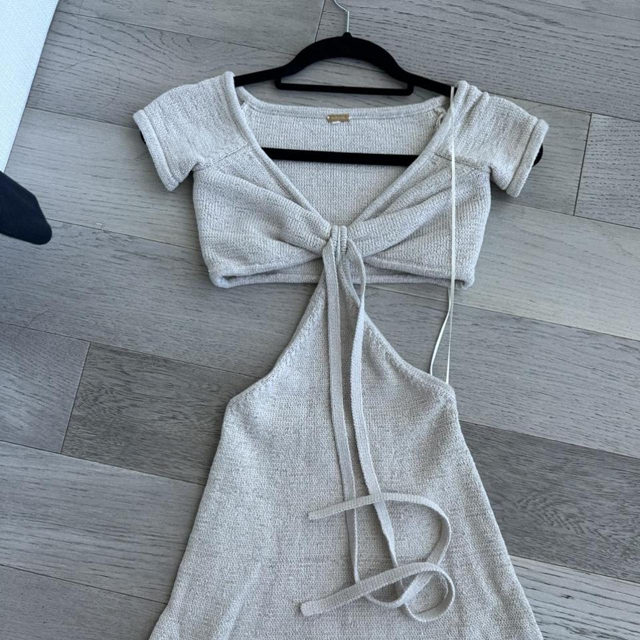 Short cult Gaia beige cut out mini dress Insanely... - Depop