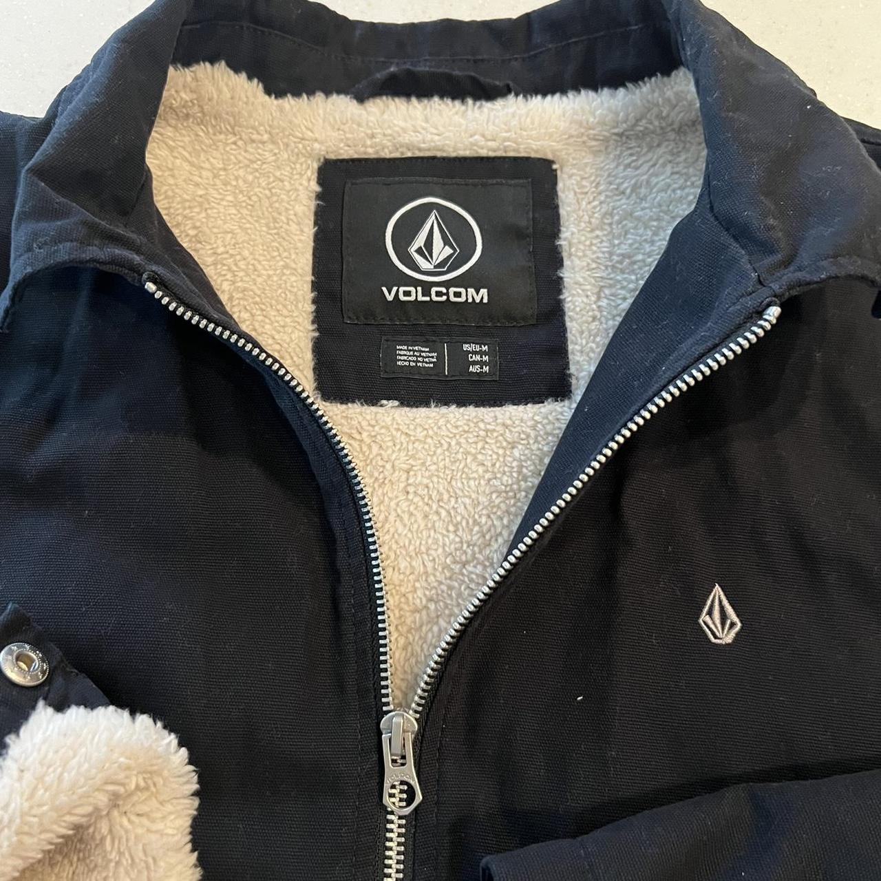Volcom Fur Lined Zip-up Jacket Condition: No wear... - Depop