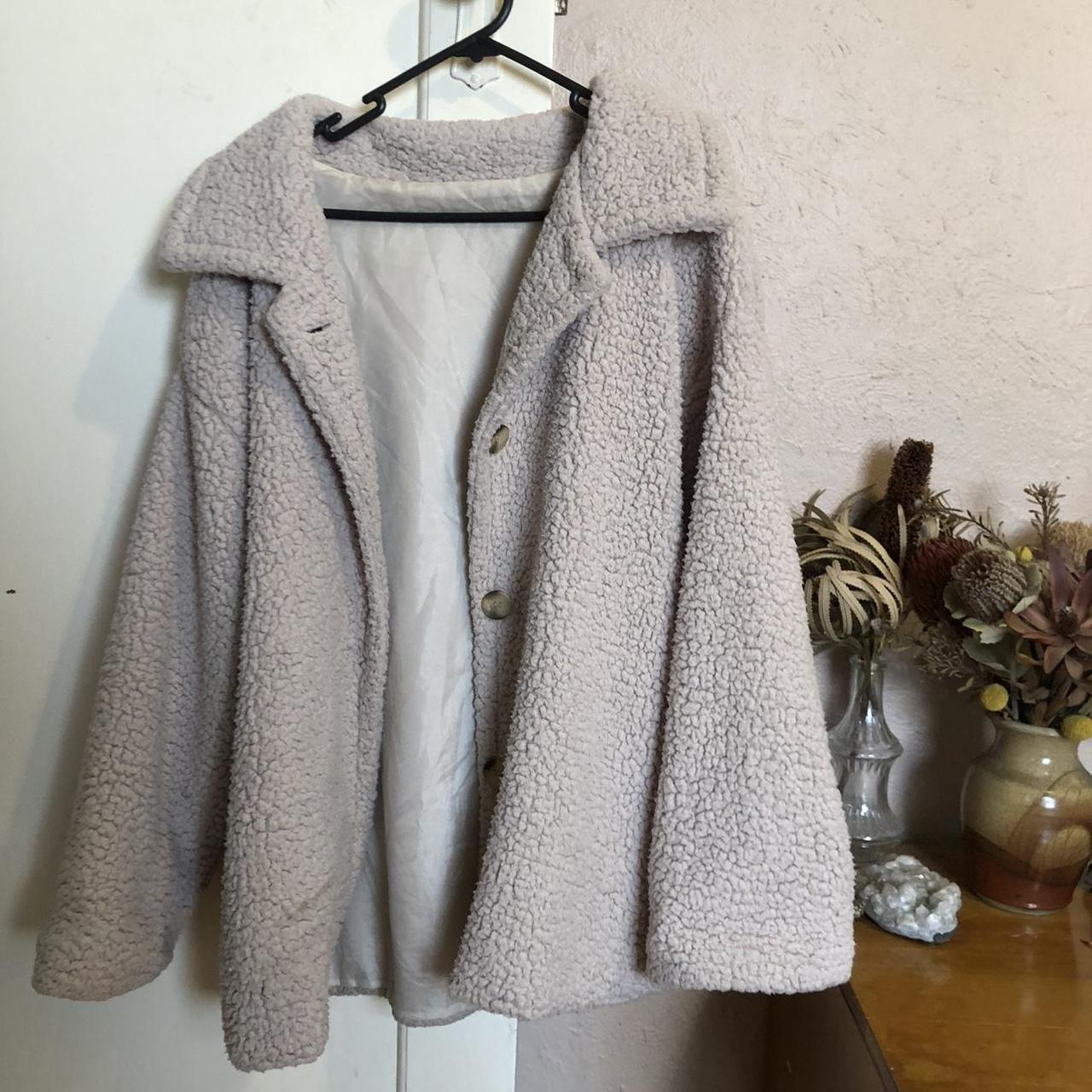 Fluffy cream teddy jacket Perfect for layering and... - Depop