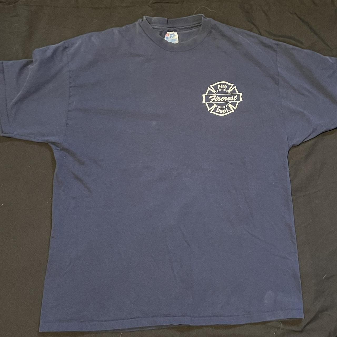 VTG 90s Fircrest WA Fire Department Hanes Beefy-T... - Depop
