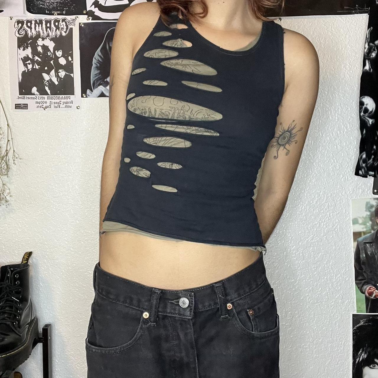 sick af lip service tank has holes all around as... - Depop
