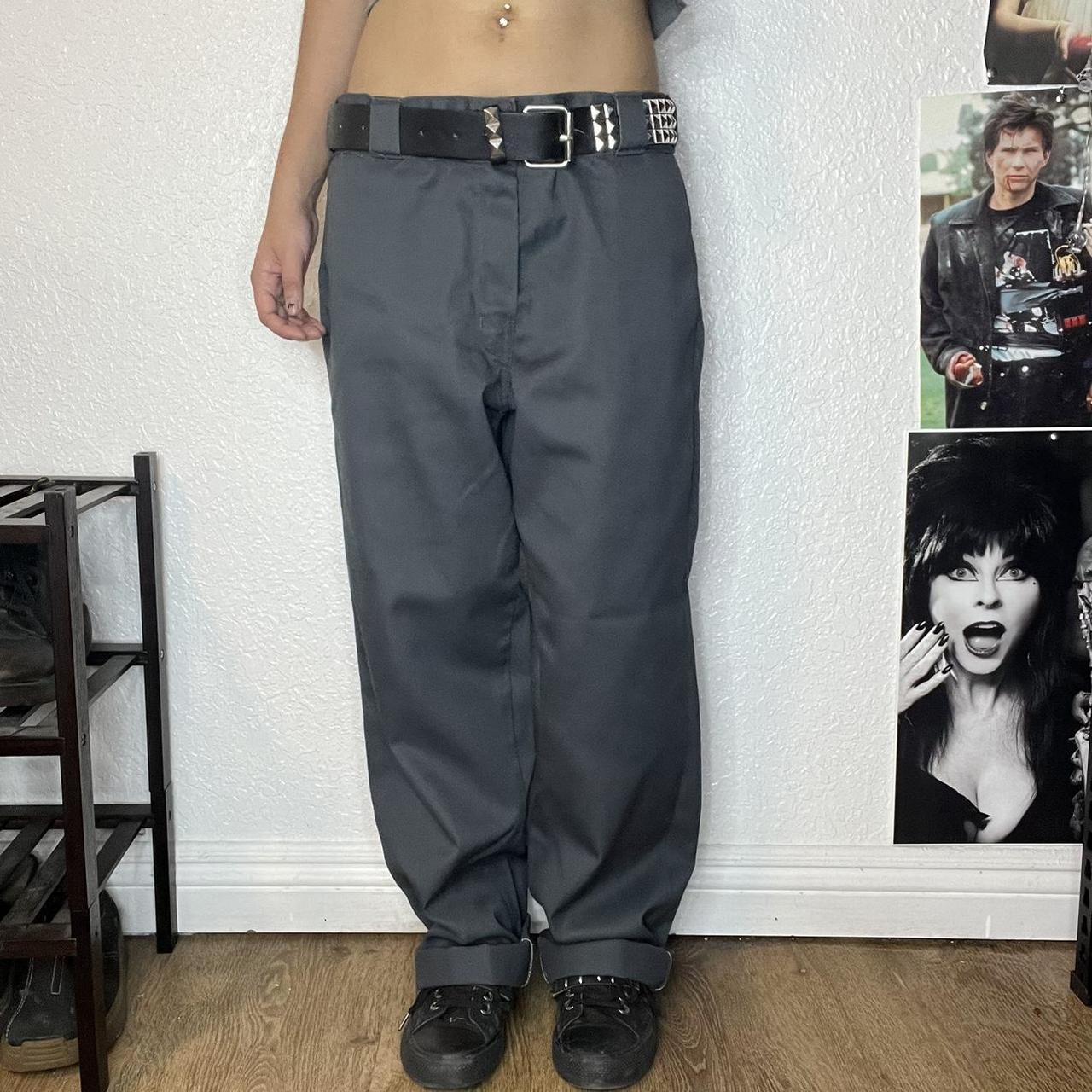 gray dickies in good condition, no noticeable... - Depop