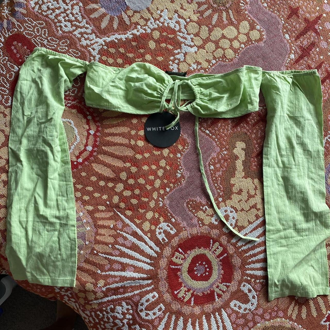 White fox “pistachio flow top” in green Sadly way... - Depop