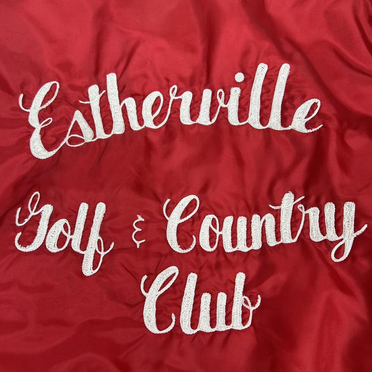 VINTAGE 80's GOLF & COUNTRY CLUB SATIN BOMBER JACKET... - Depop