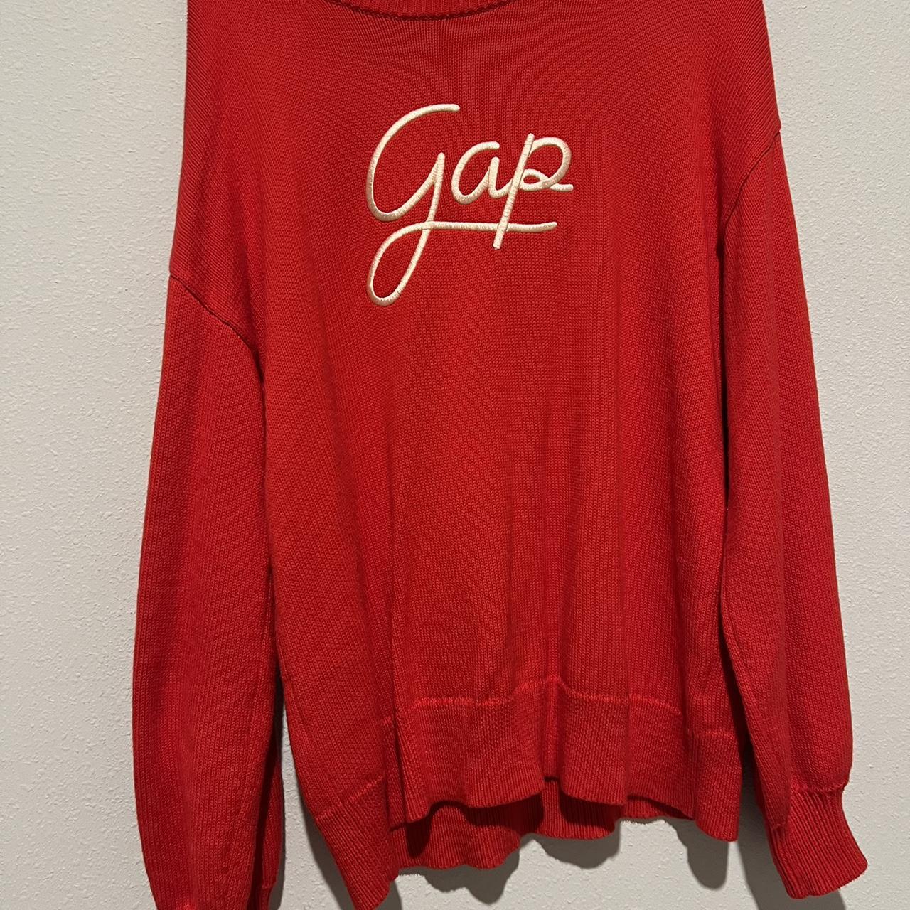 red gap knit sweater - i think this was for a... - Depop