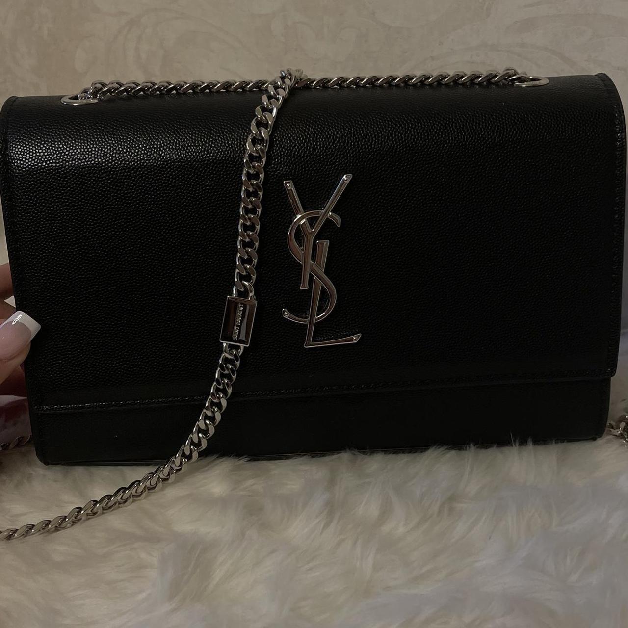 Ysl bag black kate silver chain Never used Dhgate - Depop