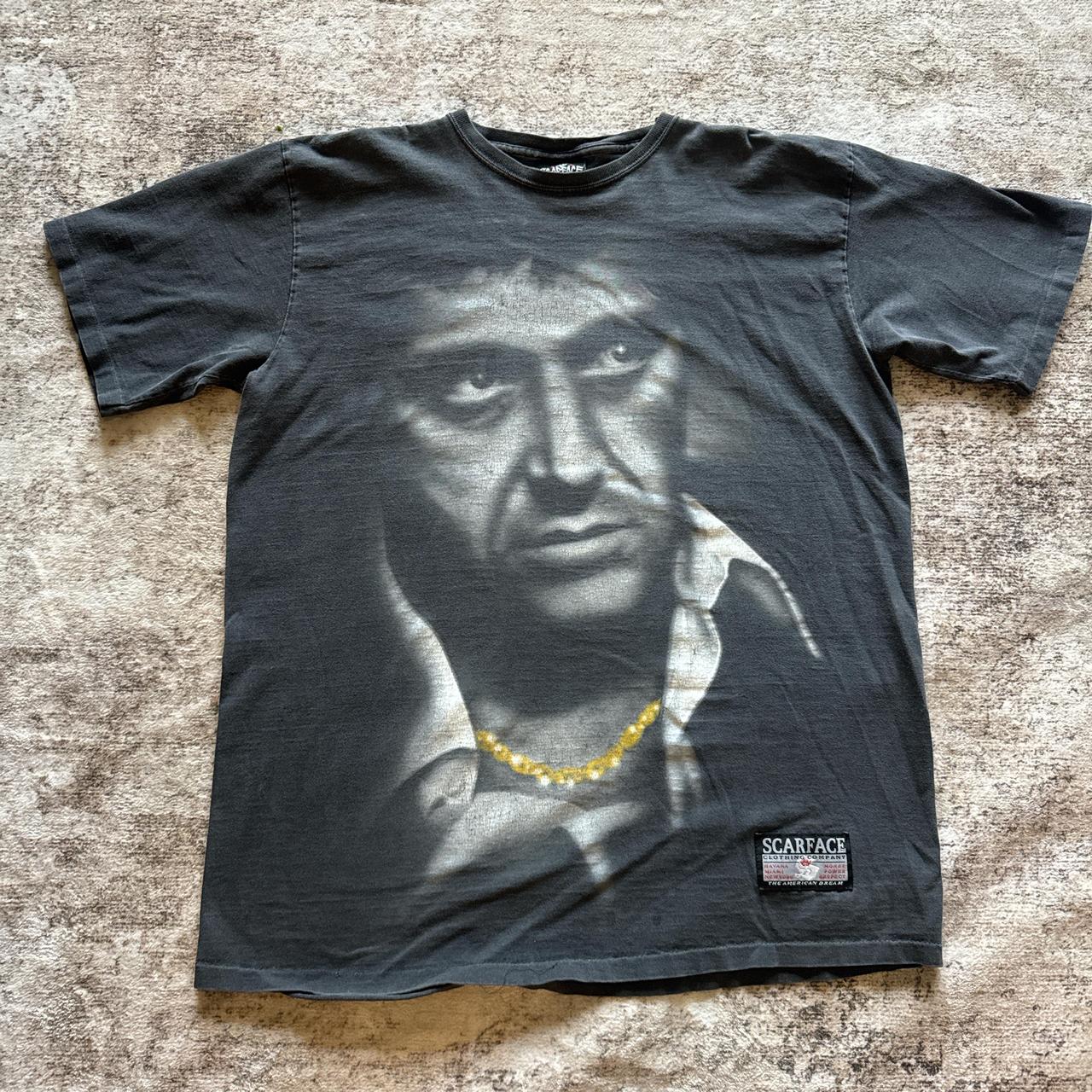 Scarface movie tee t shirt Crazy big face graphic... | Depop
