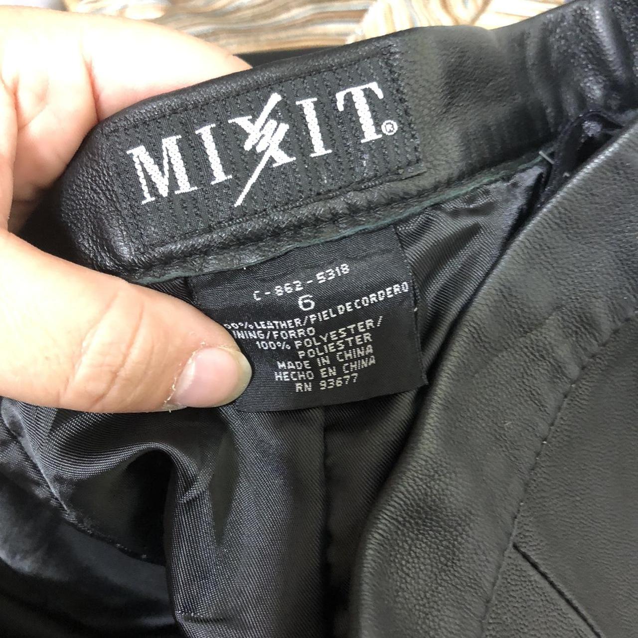 Vintage Black Leather Pants Brand is Mixit. Tag... - Depop
