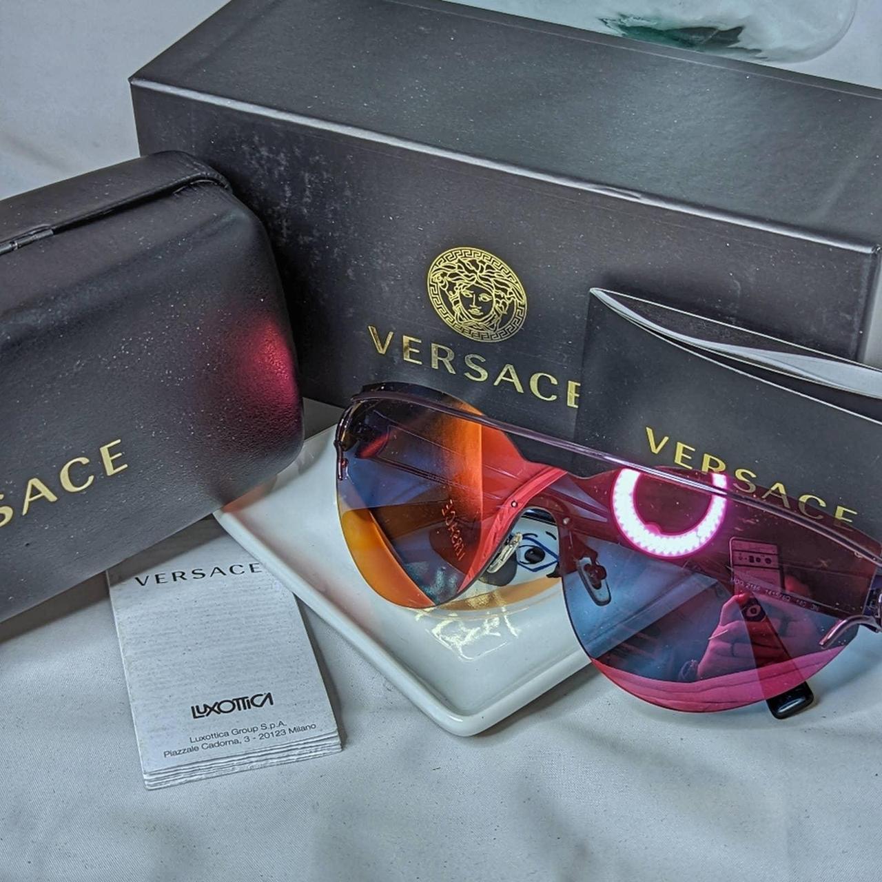 Versace Men's Purple Sunglasses | Depop