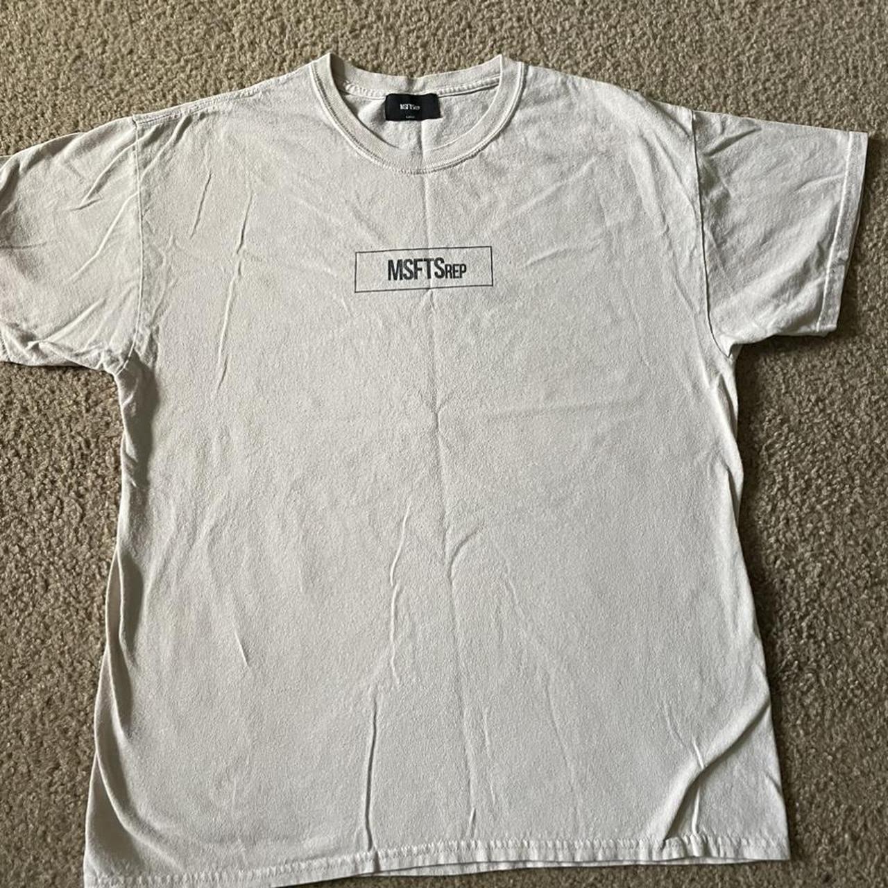 Tan MSFTSrep box logo Clean tee I got it awhile ago... - Depop