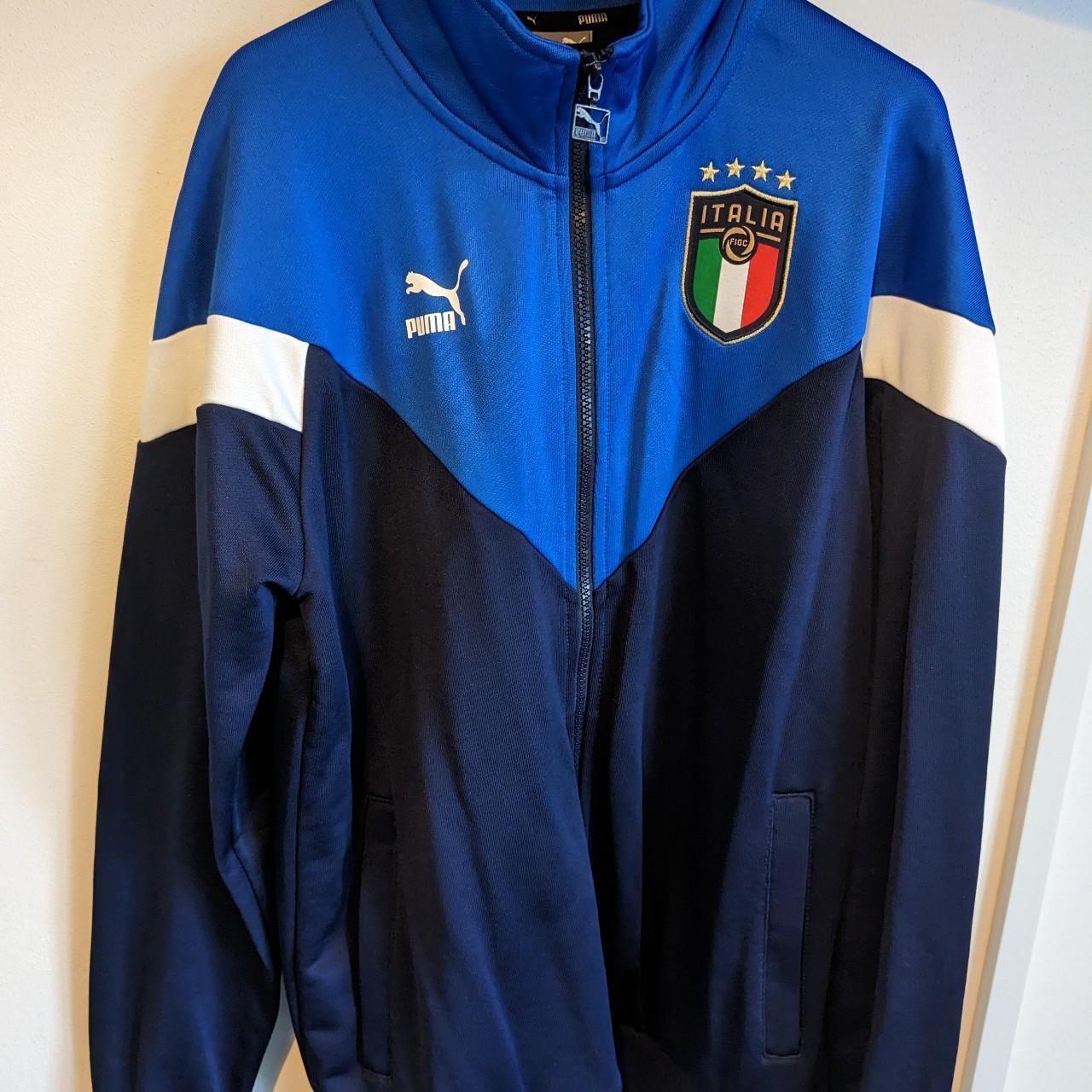 Puma Men's Navy and Blue Jacket | Depop