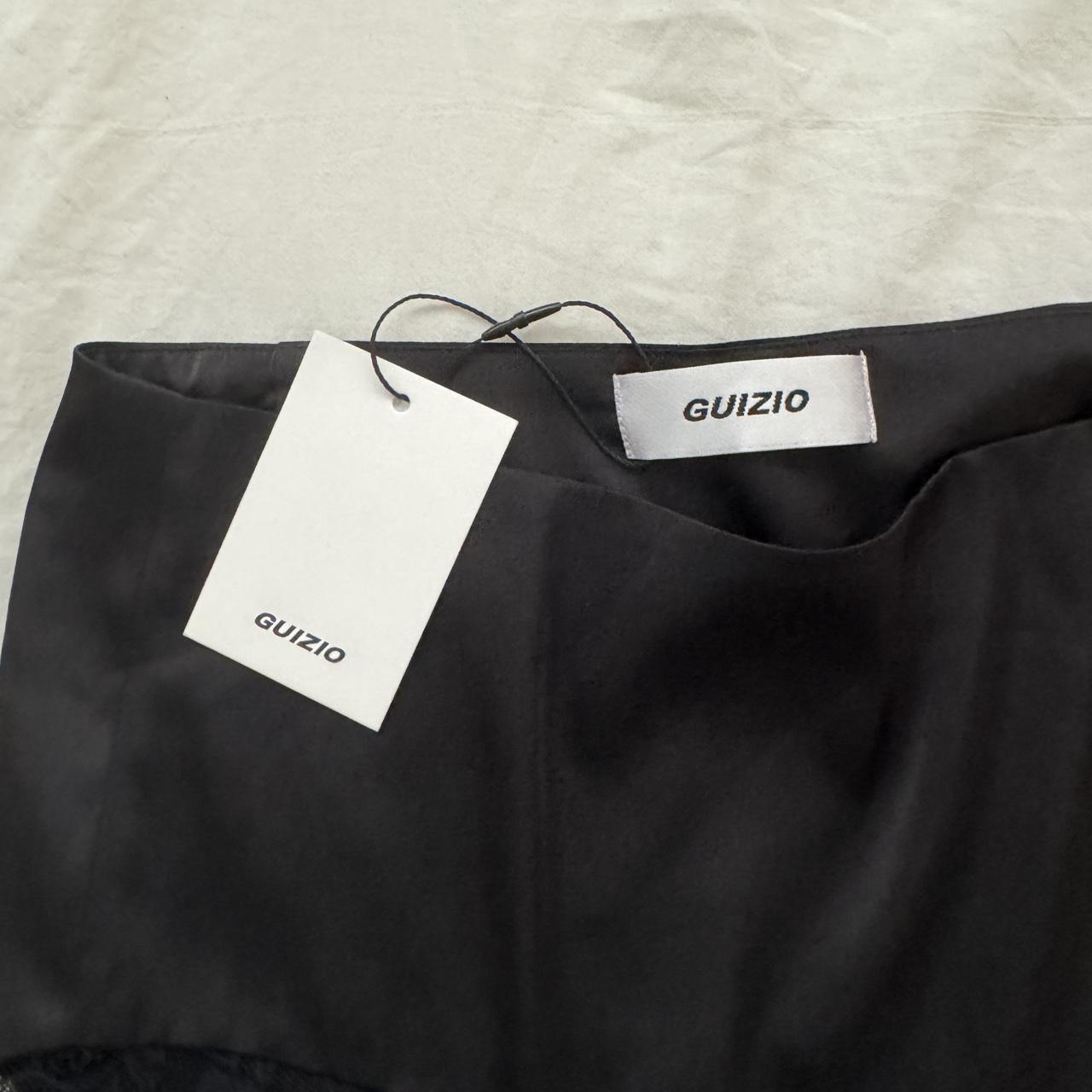 GUIZIO black lace mini skirt new with tags, never... - Depop