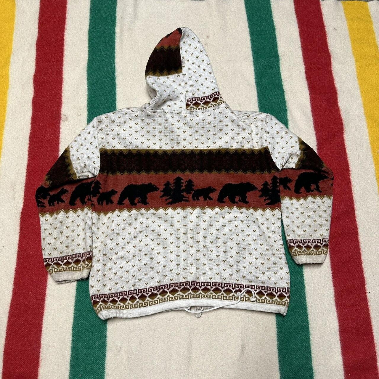 Vintage Earth Ragz Fleece Jacket Bear Graphic Men’s... - Depop