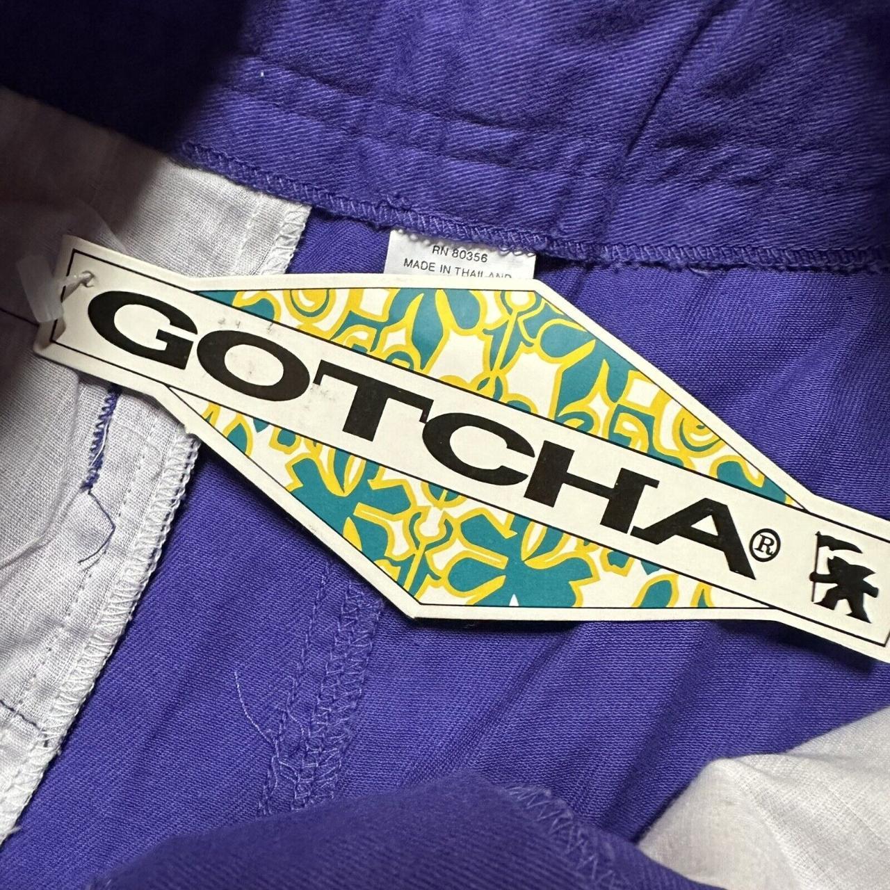 Vintage Gotcha Men's Shorts Purple Cotton Men's... - Depop