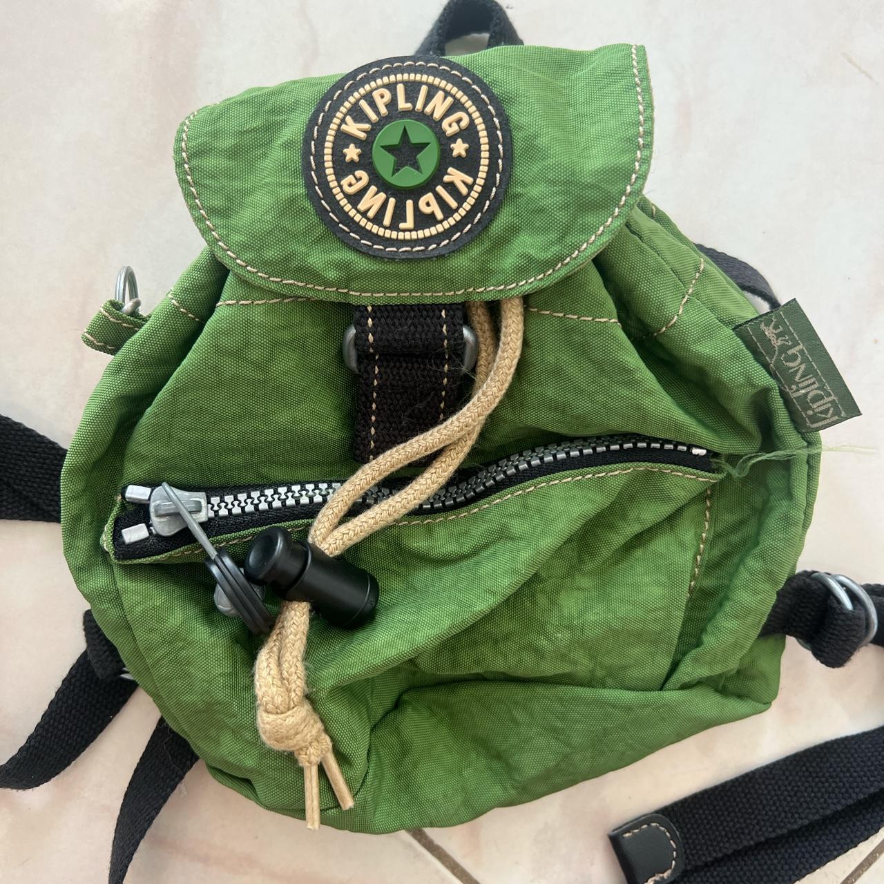 Vintage Kipling mini green backpag bag Limited... - Depop