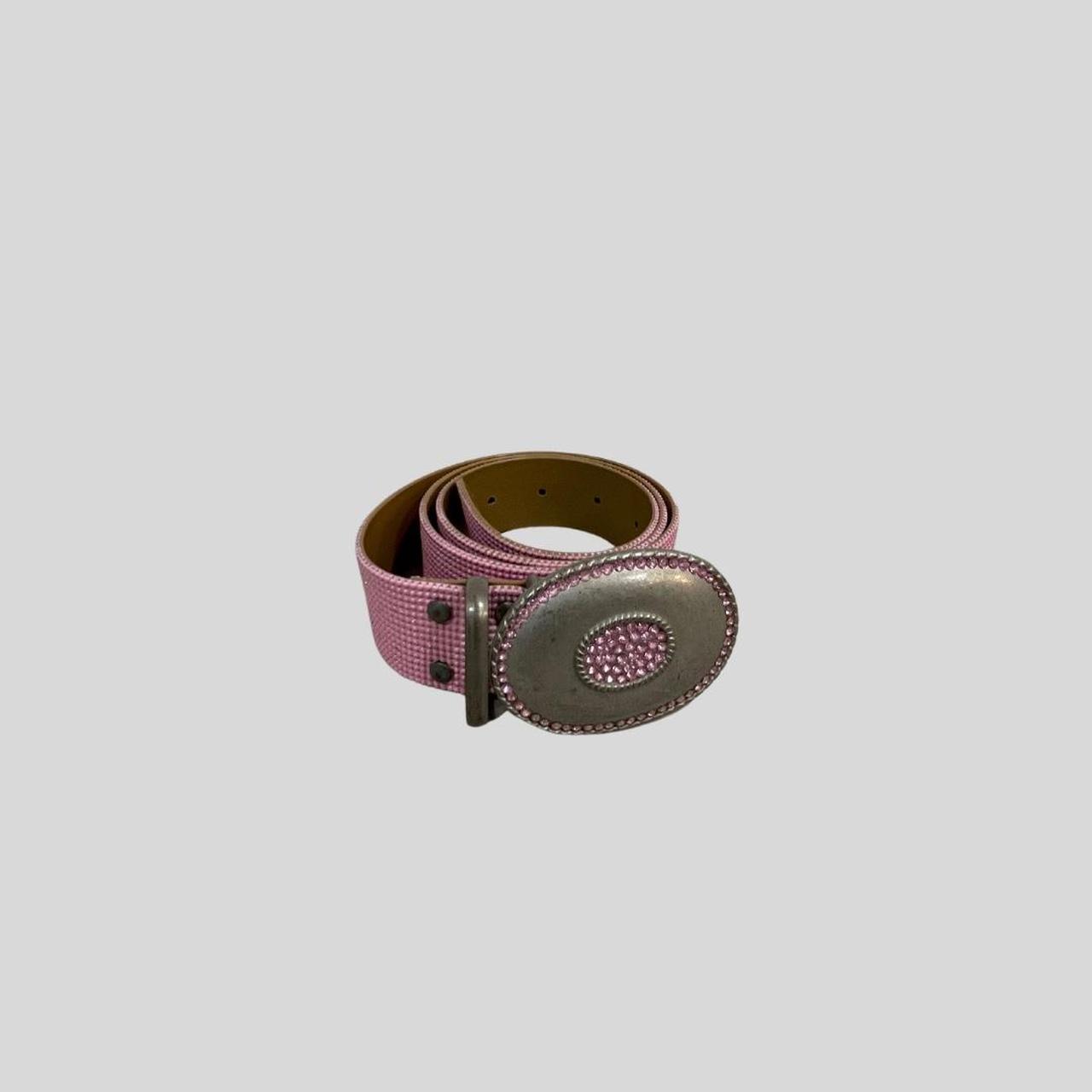 Pink shiny Barbie belt - Depop