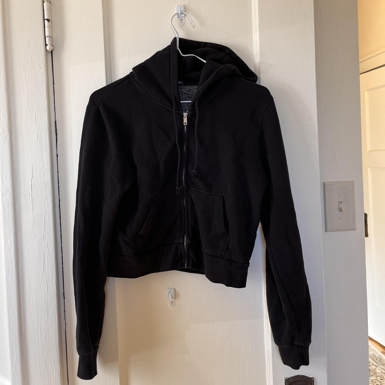 black brandy melville cropped jacket - Depop