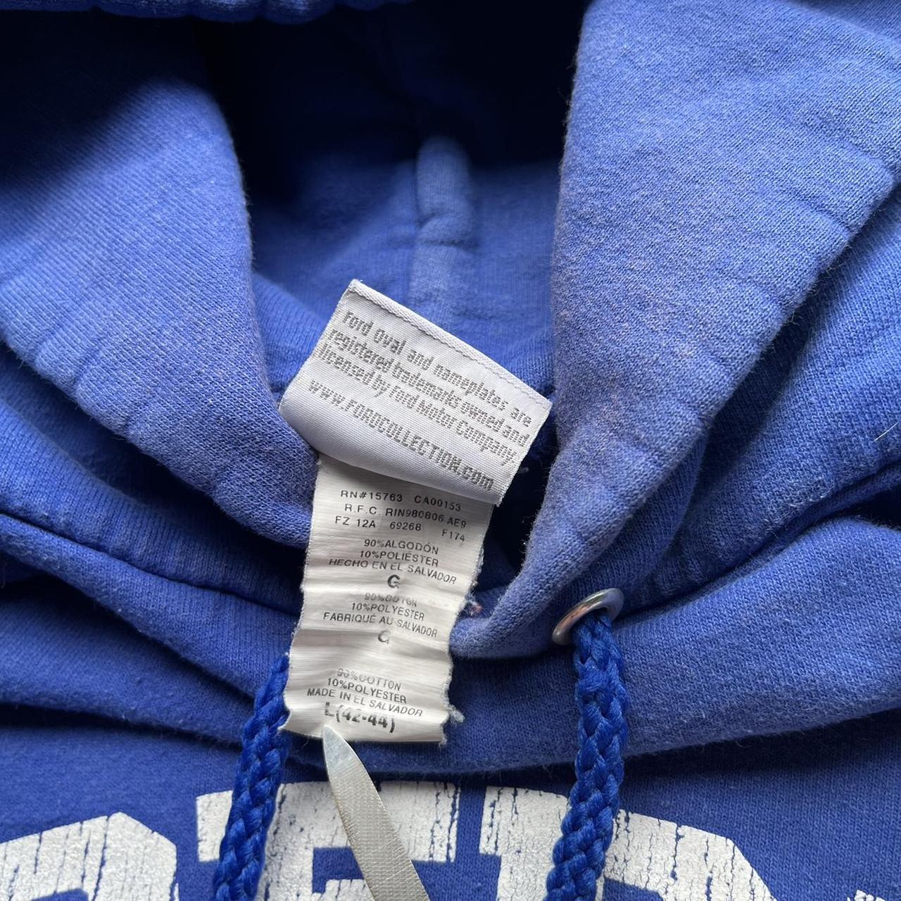 vintage ford f series boxy blue hoodie graphic truck... - Depop