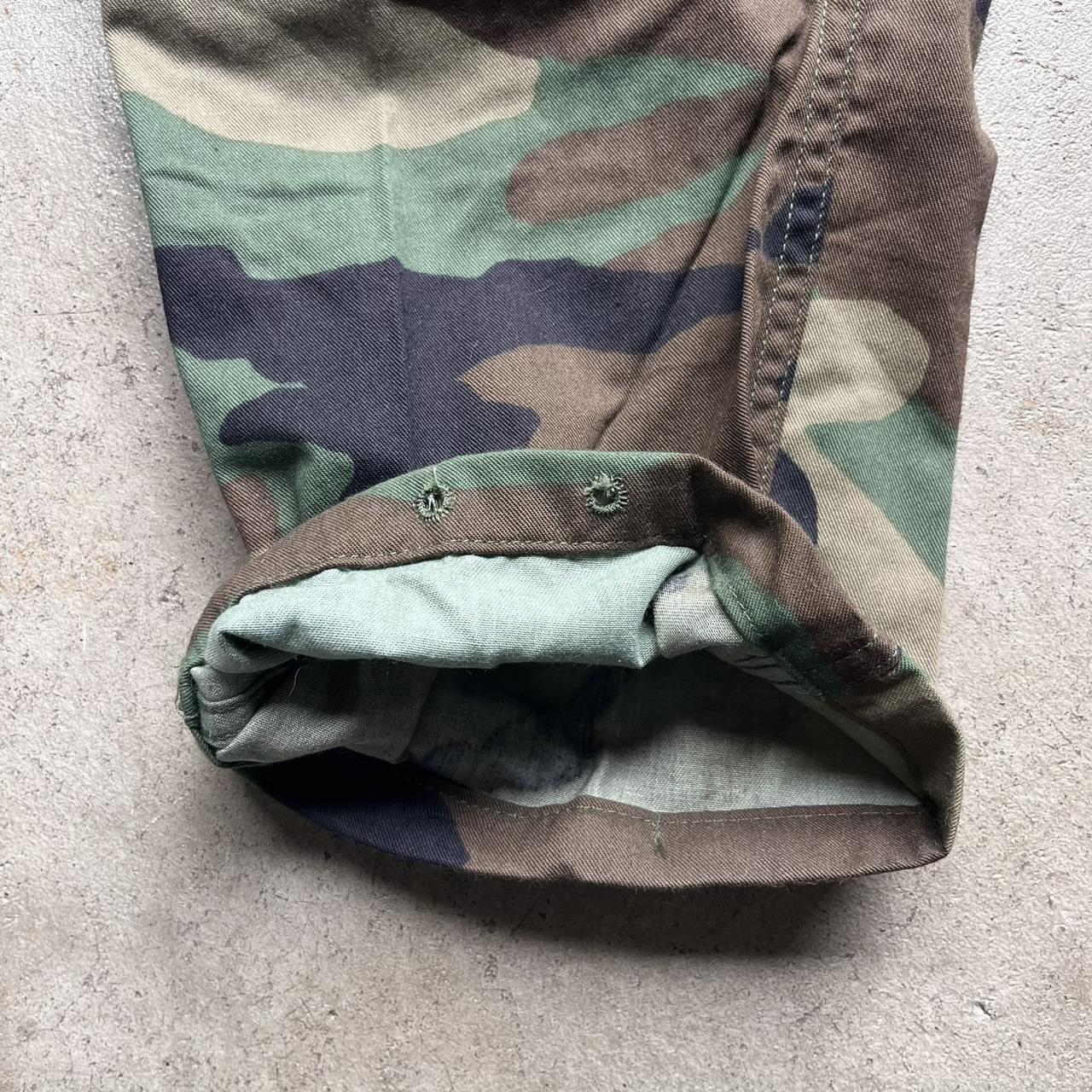 80s us army military issue bdu woodland camo cargo... | Depop