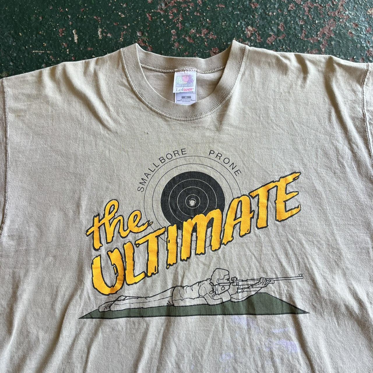 90s tan xl rifle smallbore prone gun shooting tee... | Depop