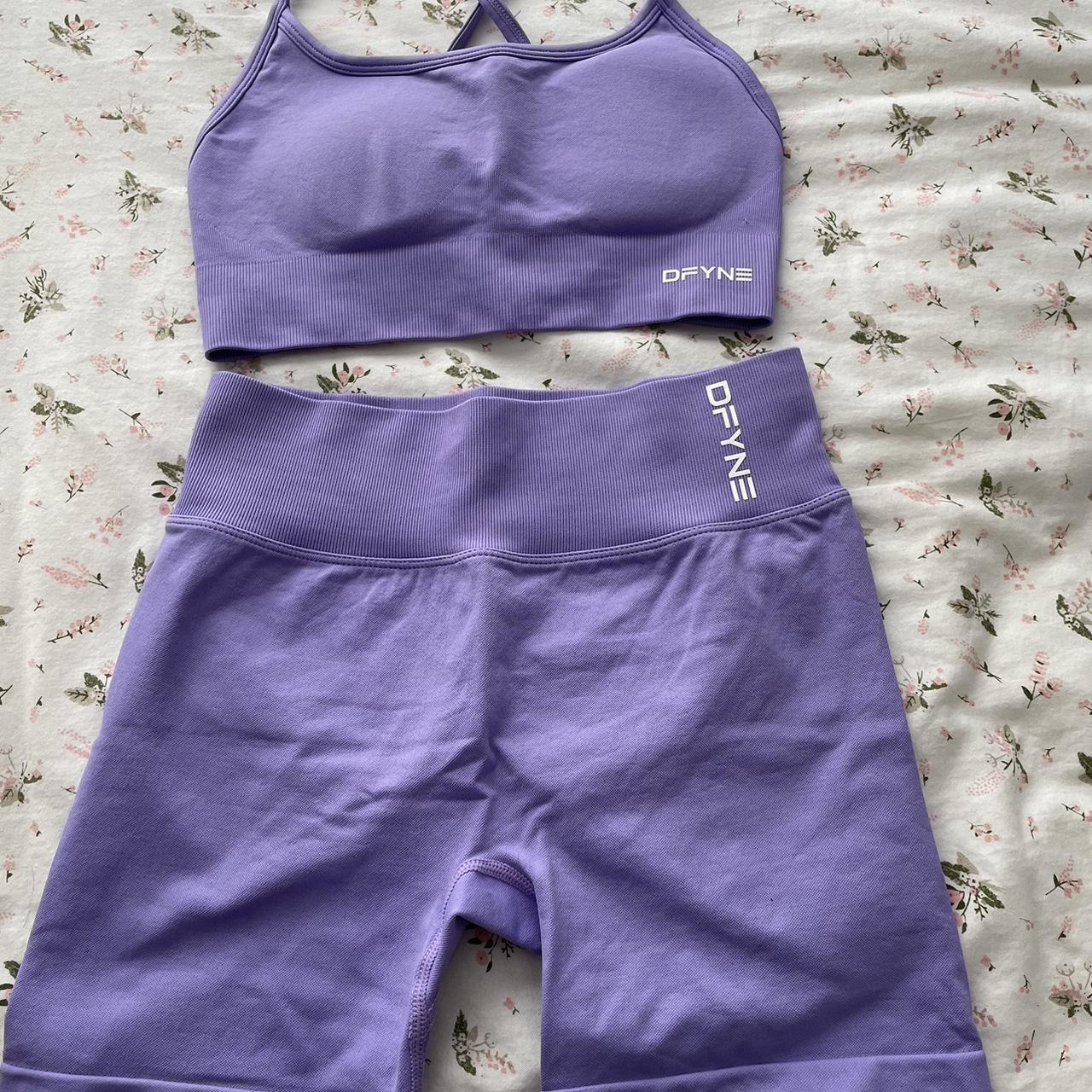 Small purple dfyne set Originally paid $50 for top &... - Depop
