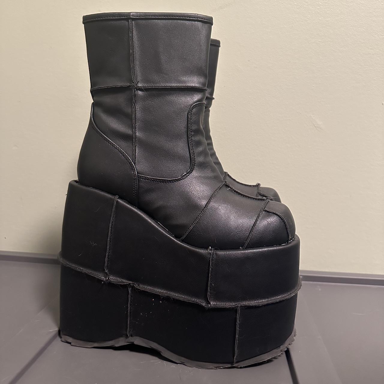 Demonia STACK-201 woman’s size 8 slightly used with... - Depop