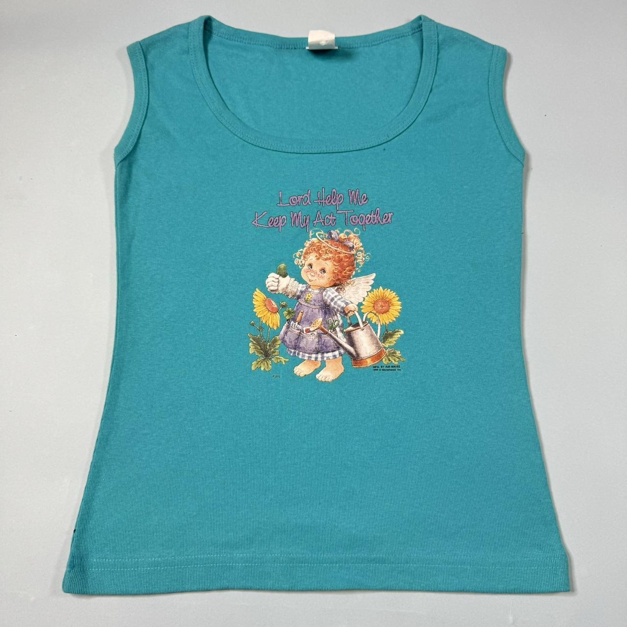 vintage 1999 deadstock blue angel tank top Marked... - Depop