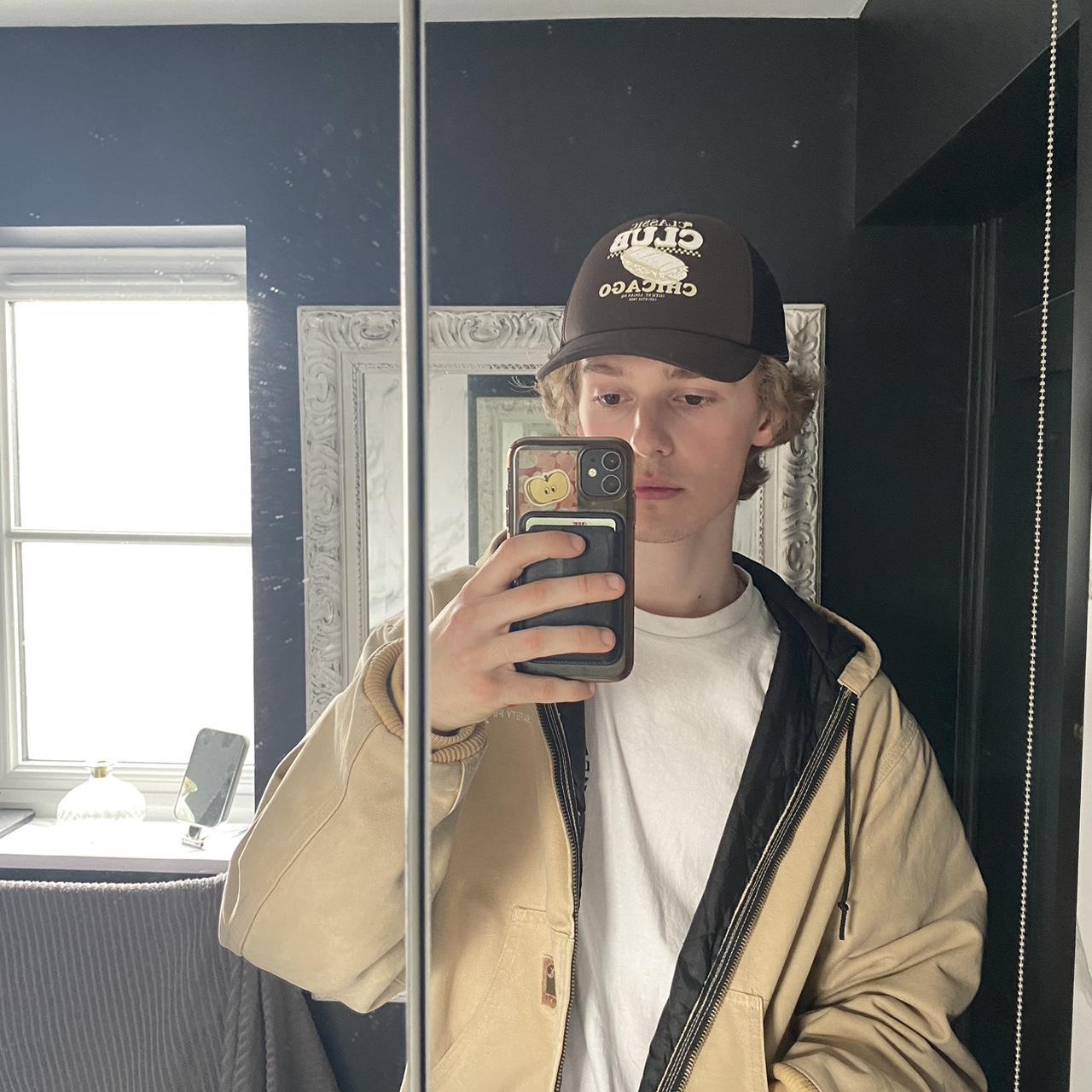 ASOS DESIGN retro trucker cap in brown with vintage... - Depop