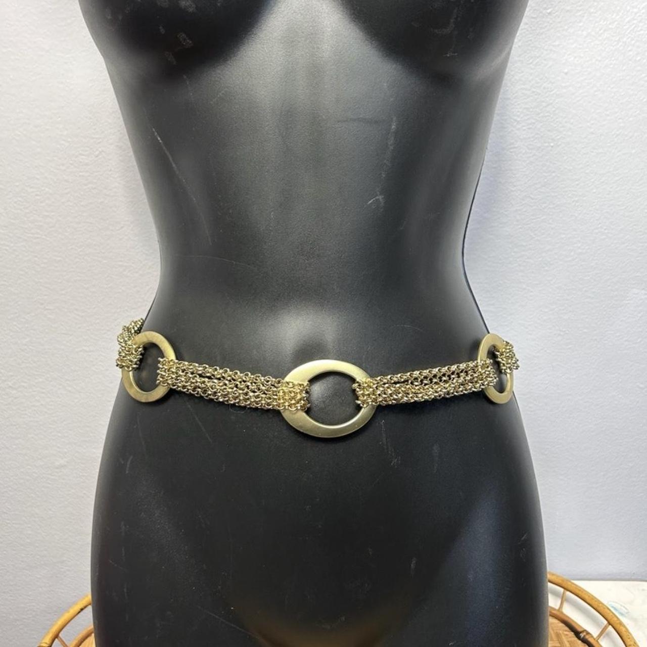 Vintage Gold Chunky Chain Belt Gaudy 90s Y2K... - Depop