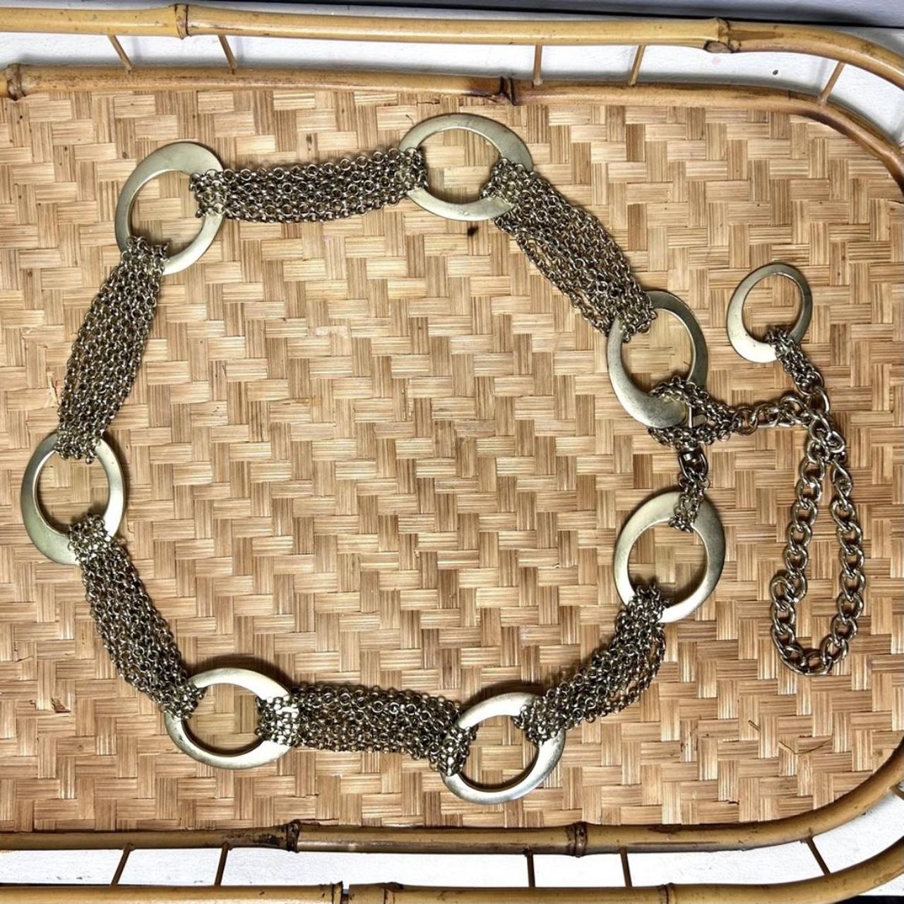 Vintage Gold Chunky Chain Belt Gaudy 90s Y2K... - Depop