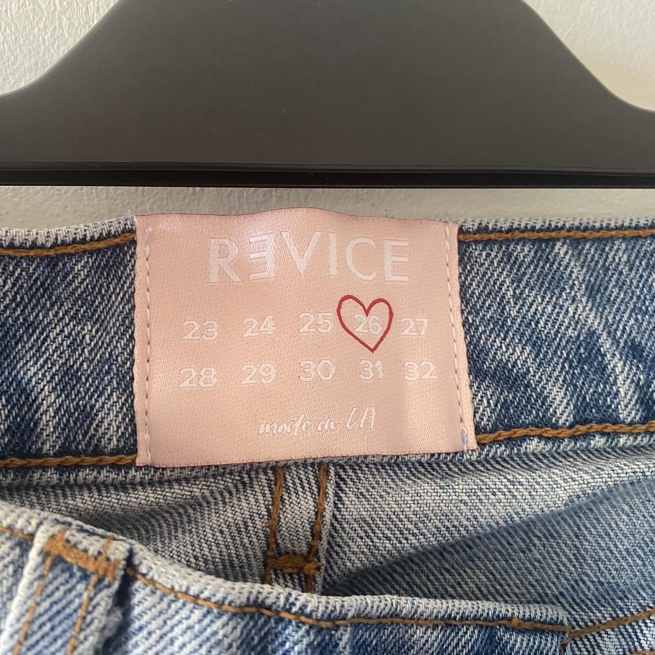 Revice jeans Blue denim with brown patchwork Brand... - Depop